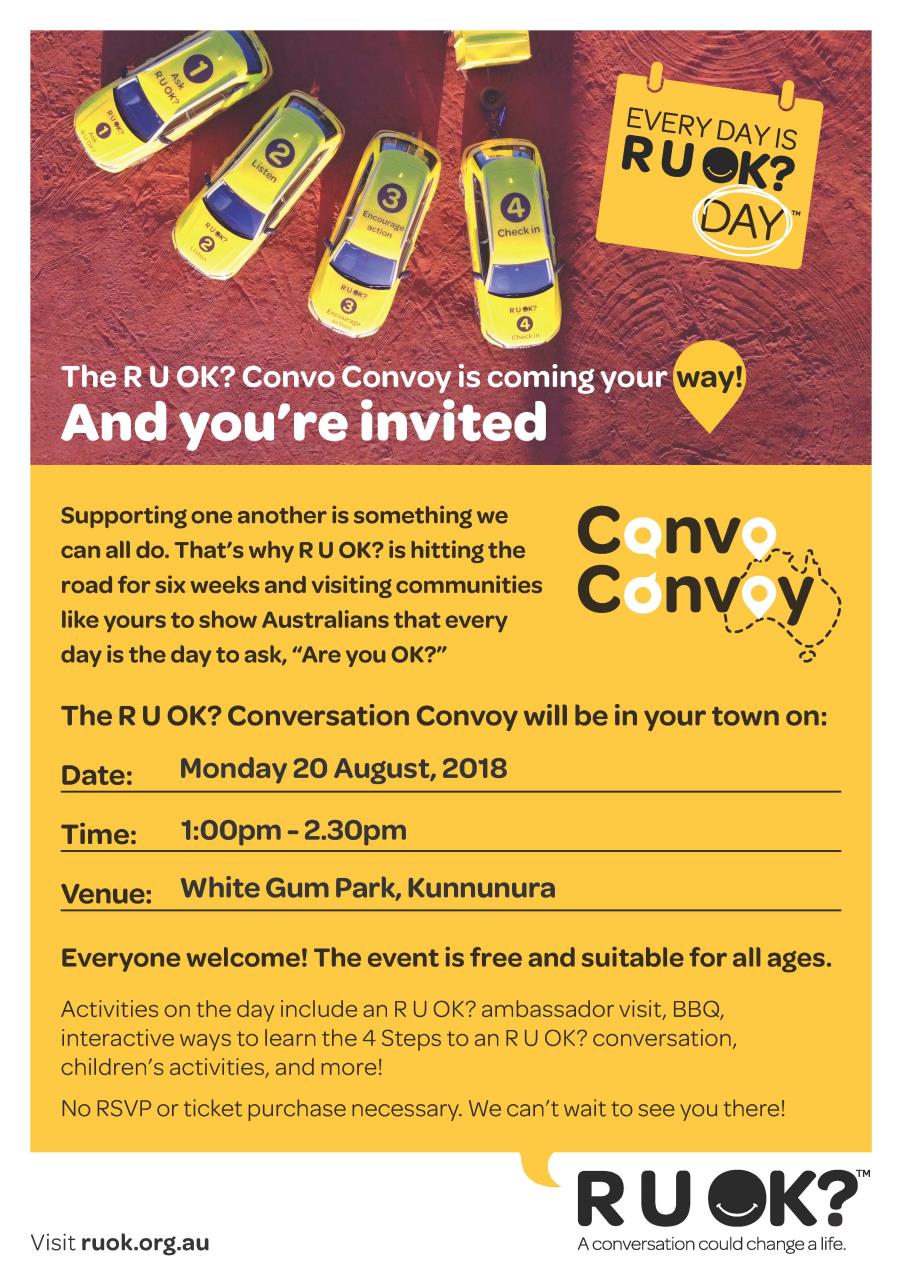 R U OK? Conversation Convoy » Shire of Wyndham-East Kimberley